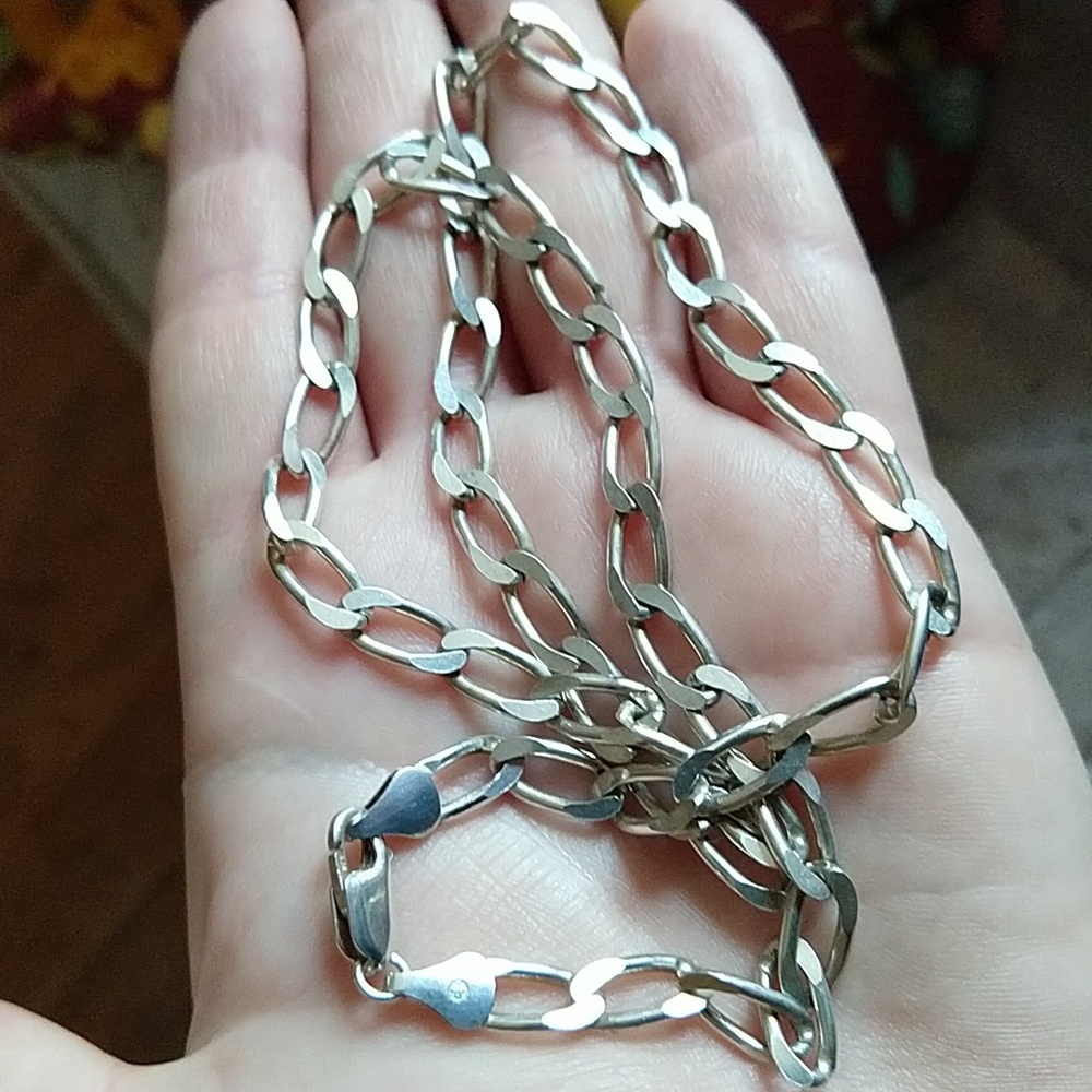 925 Italy Sterling Silver Chain - Gem